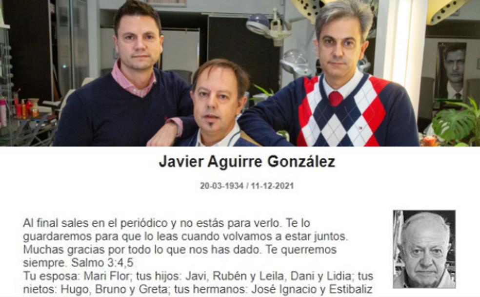 La intrahistoria de la curiosa esquela de Javier Aguirre | El Diario Vasco